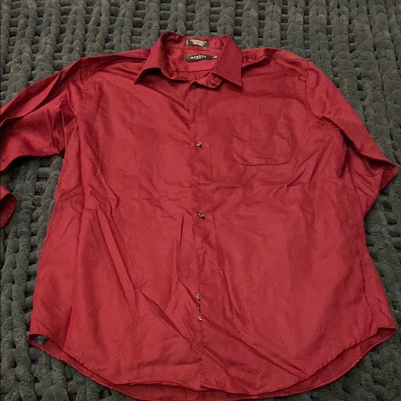 George | Shirts | George Red Casual Button Down Shirt Relaxed Fit ...
